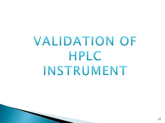 HPLC validation.ppt | Chemistry | Science