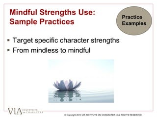 Flourishing with Mindfulness and Character Strengths Practices with ...