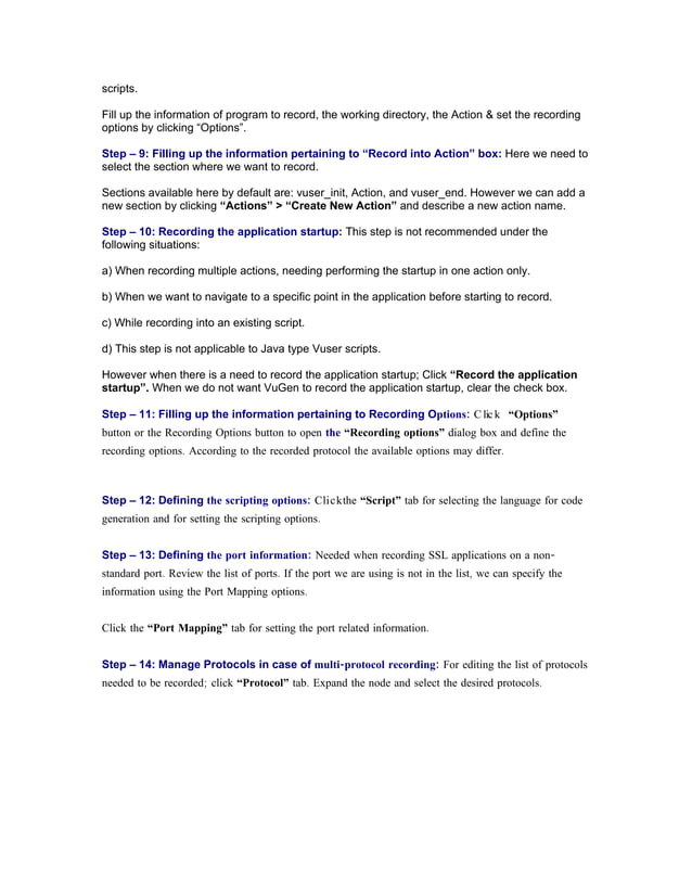 Hp Load Runner Tutorial 1 How Do We Record An Application Using Load Runner Doc