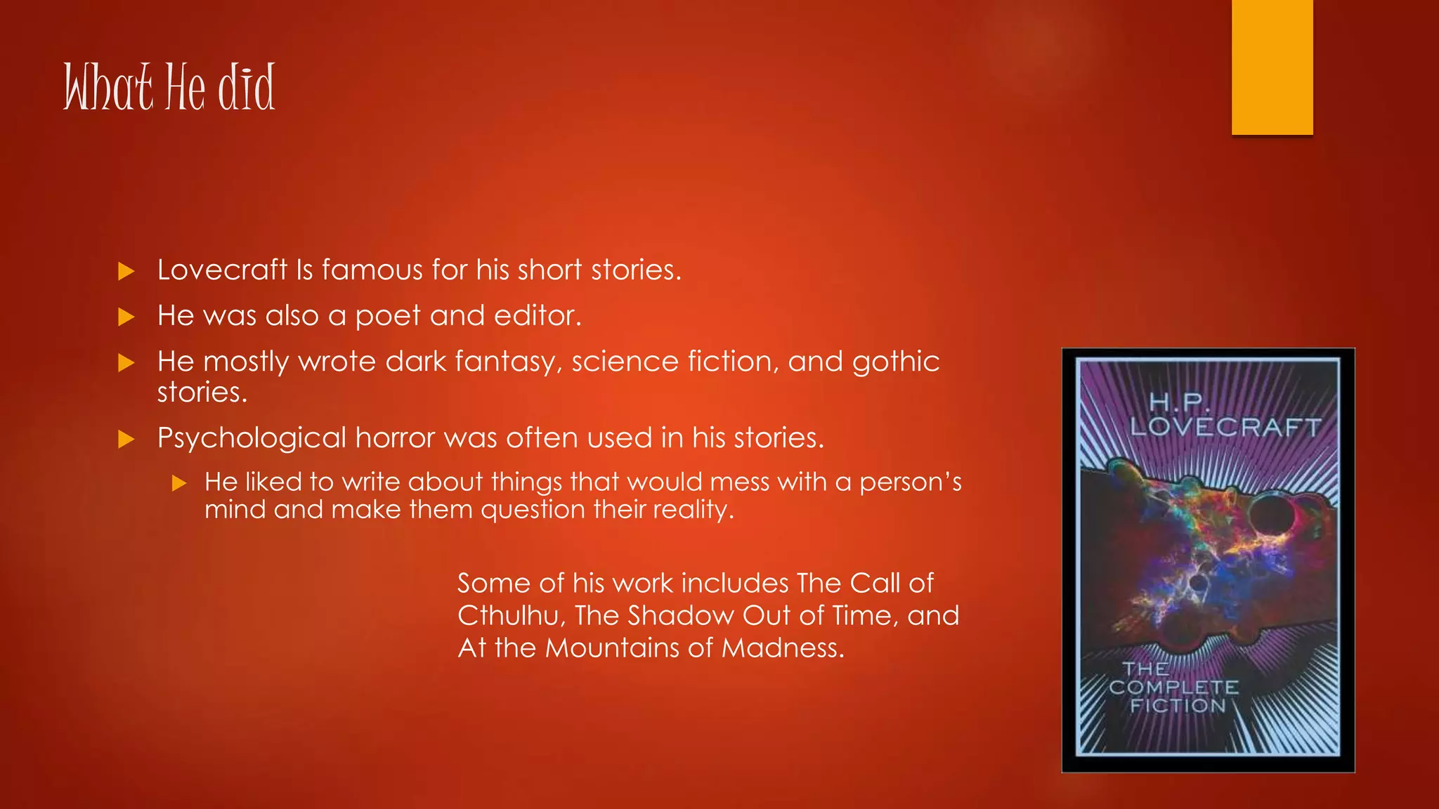 H.P. Lovecraft | PPTX