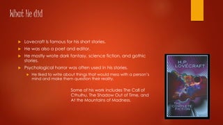 H.P. Lovecraft | PPT
