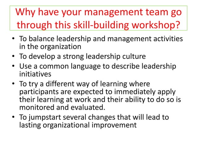Exeqserve High Performance Leadership Workshop Ppt