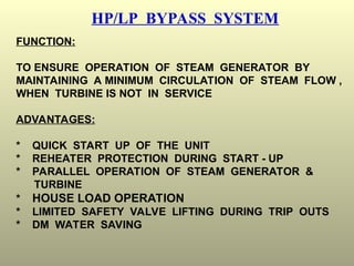HP LP BYPASS SYSTEM required for power plant.ppt