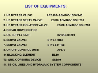 HP LP BYPASS SYSTEM required for power plant.ppt
