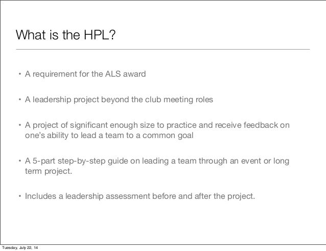 High Performance Leadership (HPL) Step-by-Step