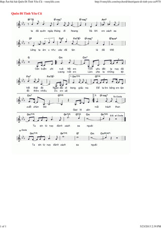 Hợp âm - Quên đi tình yêu cũ | PDF