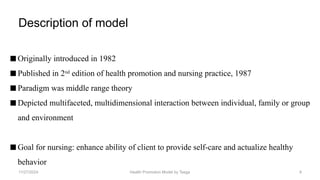 Health promotion model by Nola.J.pender. | PPTX