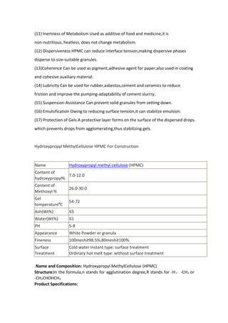 Hpmc for-construction | PDF
