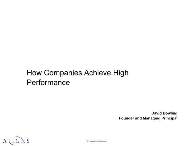 How Companies Achieve High Performance | PPT