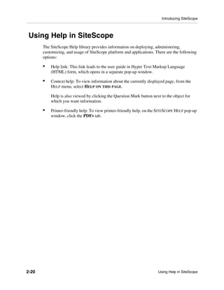 Hp monitoring tool site scope | PDF