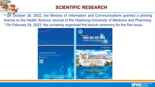 Hai Phong University of Medicine and Pharmacy introduction 2023 | PDF