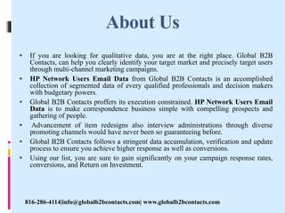Hp network users email data | PPT