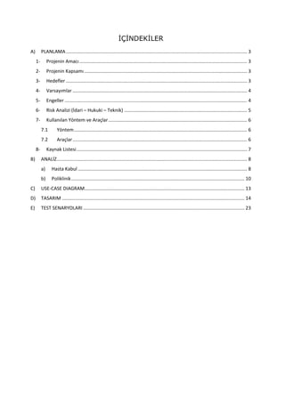 Hastane Poliklinik Otomasyonu | PDF