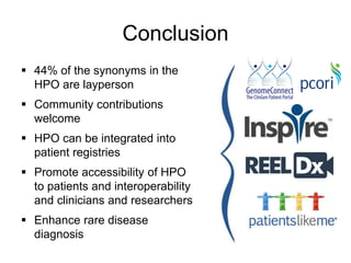 Enhancing the Human Phenotype Ontology for Use by the Layperson | PPTX ...