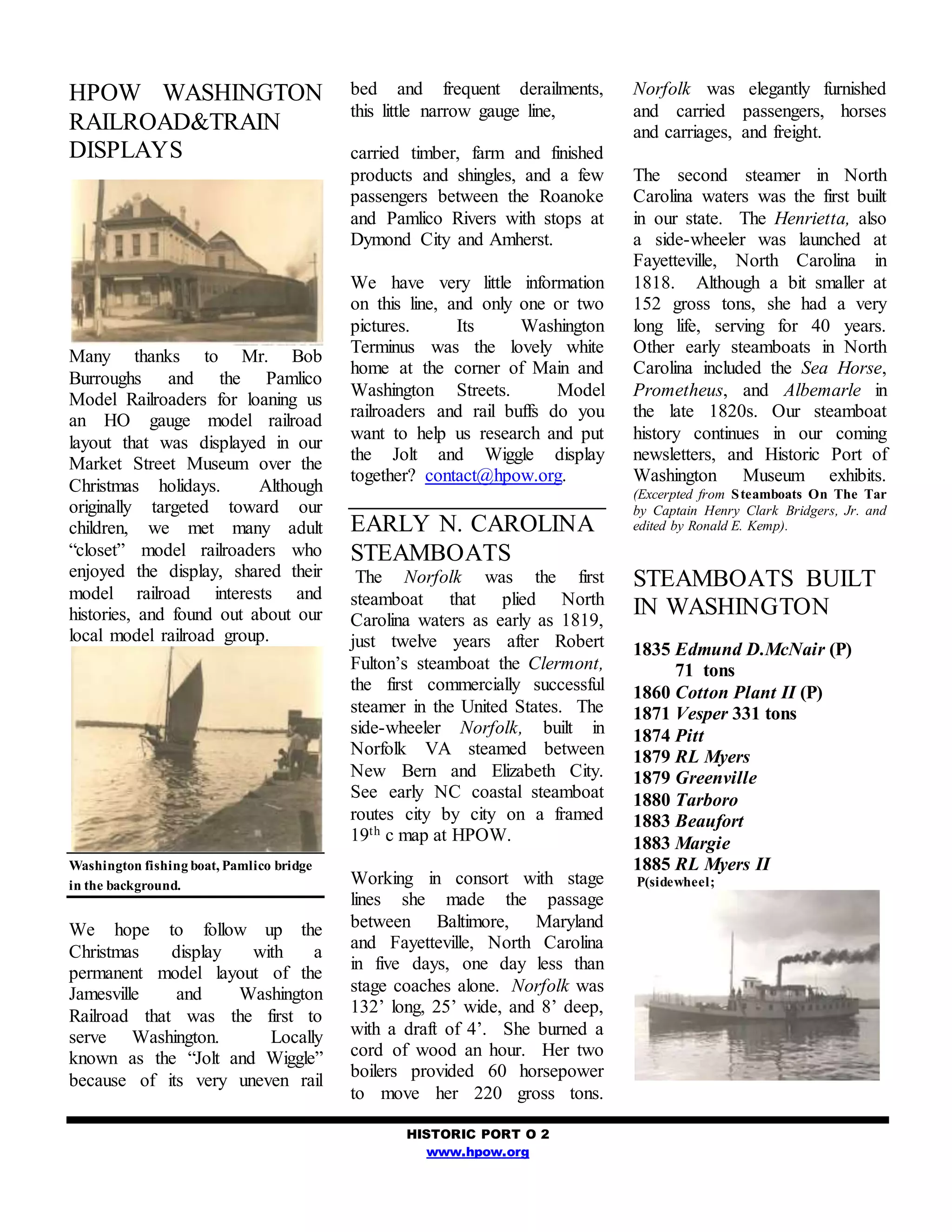 Newsletter 2 HISTORIC PORT OF WASHINGTON Mar 11.16. | DOCX