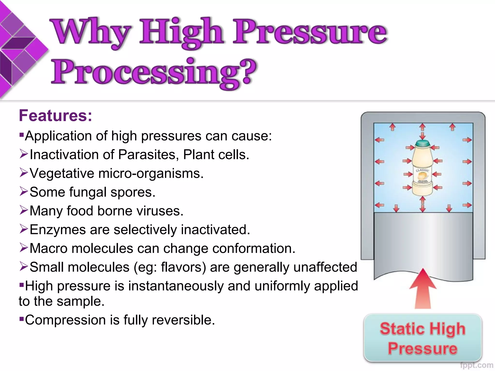 High pressure processing of food | PPT