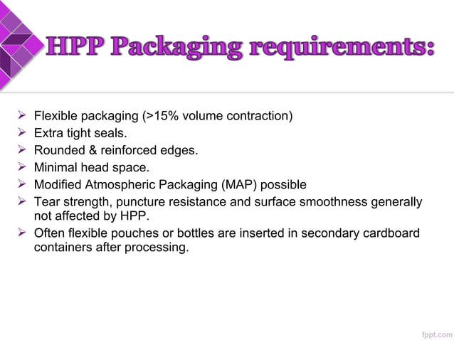 High pressure processing of food | PPT | Chemistry | Science