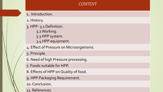 High Pressure Processing (HPP) | PPT