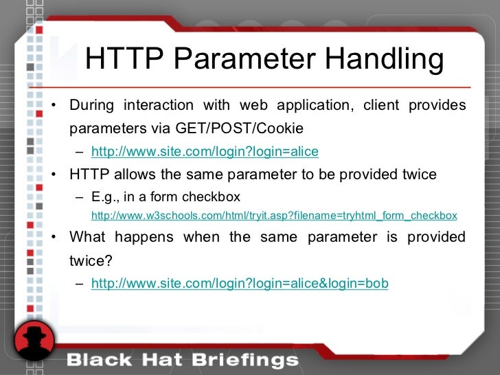 HTTP Parameter Pollution Vulnerabilities in Web Applications (Black H…