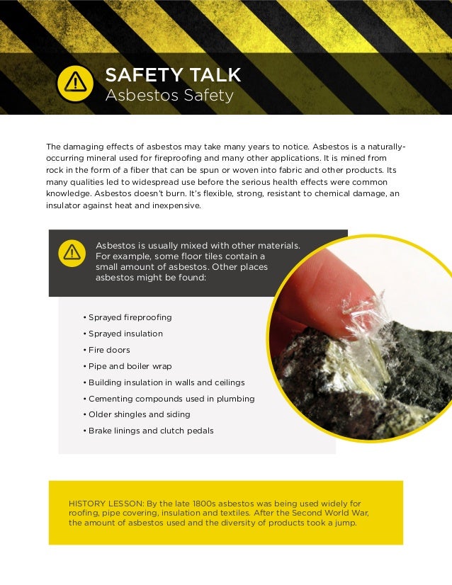 Safety Talk Asbestos Safety