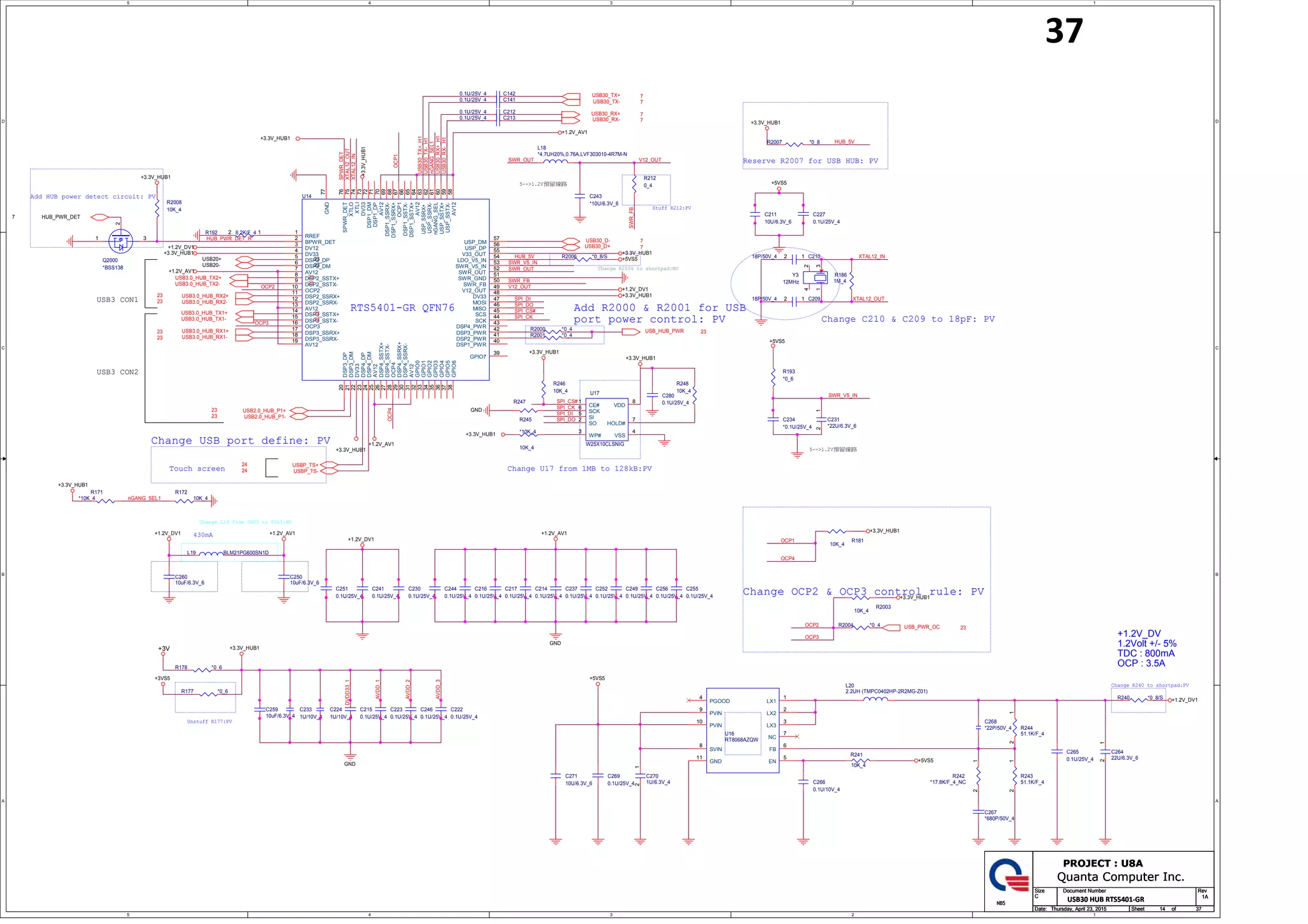 HP Pavilion 15 F Quanta U8A DA0U8AMB6A0 REV 1A UMA Schematic Diagram.pdf