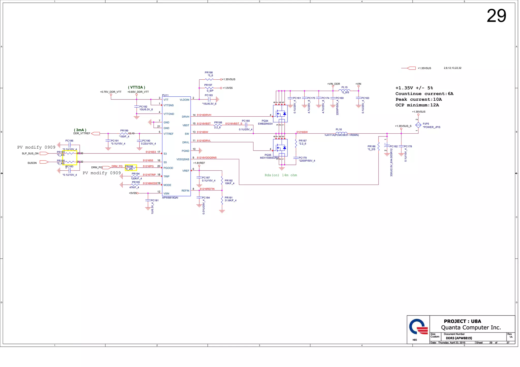 HP Pavilion 15 F Quanta U8A DA0U8AMB6A0 REV 1A UMA Schematic Diagram.pdf
