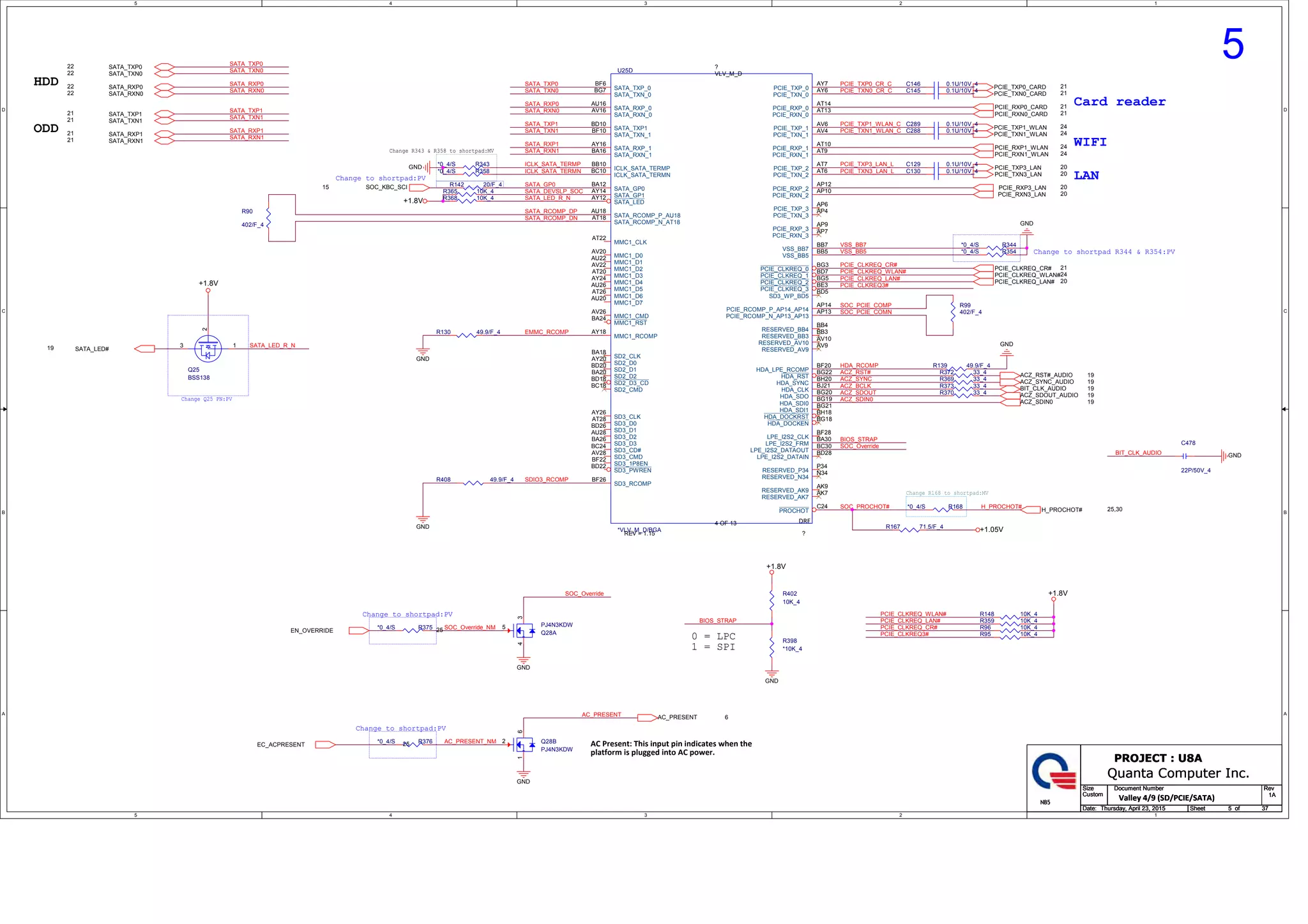HP Pavilion 15 F Quanta U8A DA0U8AMB6A0 REV 1A UMA Schematic Diagram.pdf
