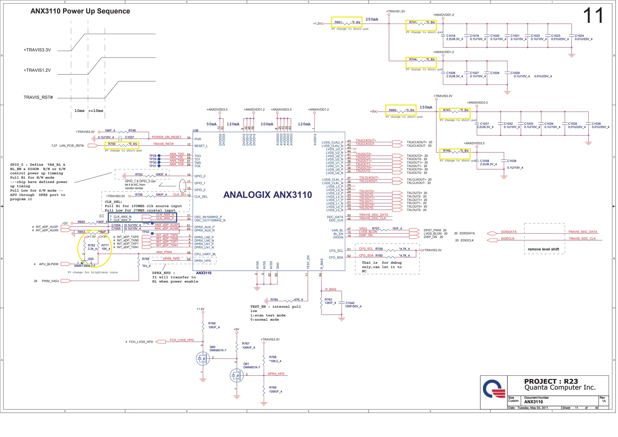 HP Pavilion G4-G6-G7 Quanta R23 AMD Sabin UMA-Muxless Schematic Diagram ...