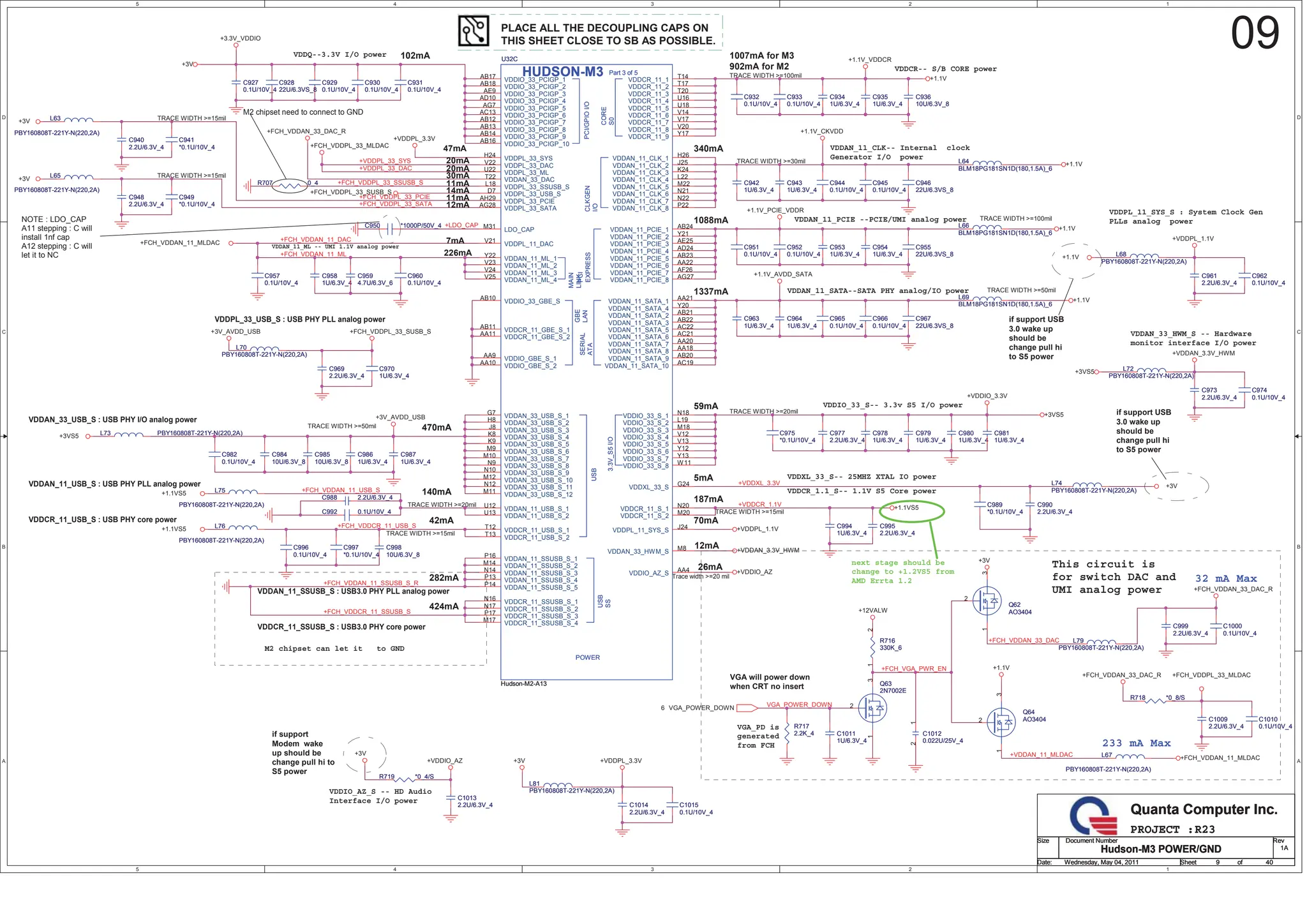 HP Pavilion G4-G6-G7 Quanta R23 AMD Sabin UMA-Muxless Schematic Diagram ...