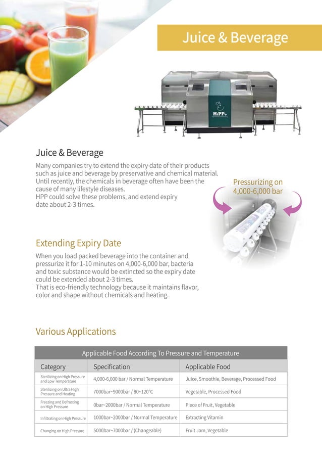 High Pressure Processing HPP Catalog(EN) | PDF