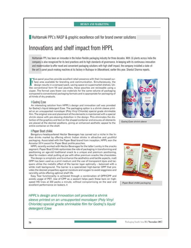 Hppl packaging southasia_nov17 | PDF