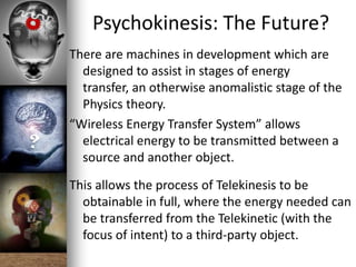 Hypothetical Psychokinetic Potential PowerPoint | PPTX