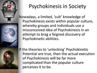 Hypothetical Psychokinetic Potential PowerPoint | PPTX