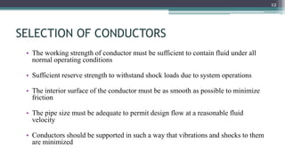 Fluid conductors: Design and selection criteria | PPTX