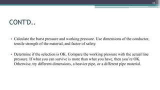 Fluid conductors: Design and selection criteria | PPTX