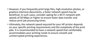 HP Printer | PPTX | Operating Systems | Computer Software and Applications