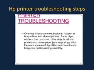 Hp printer support | PPT