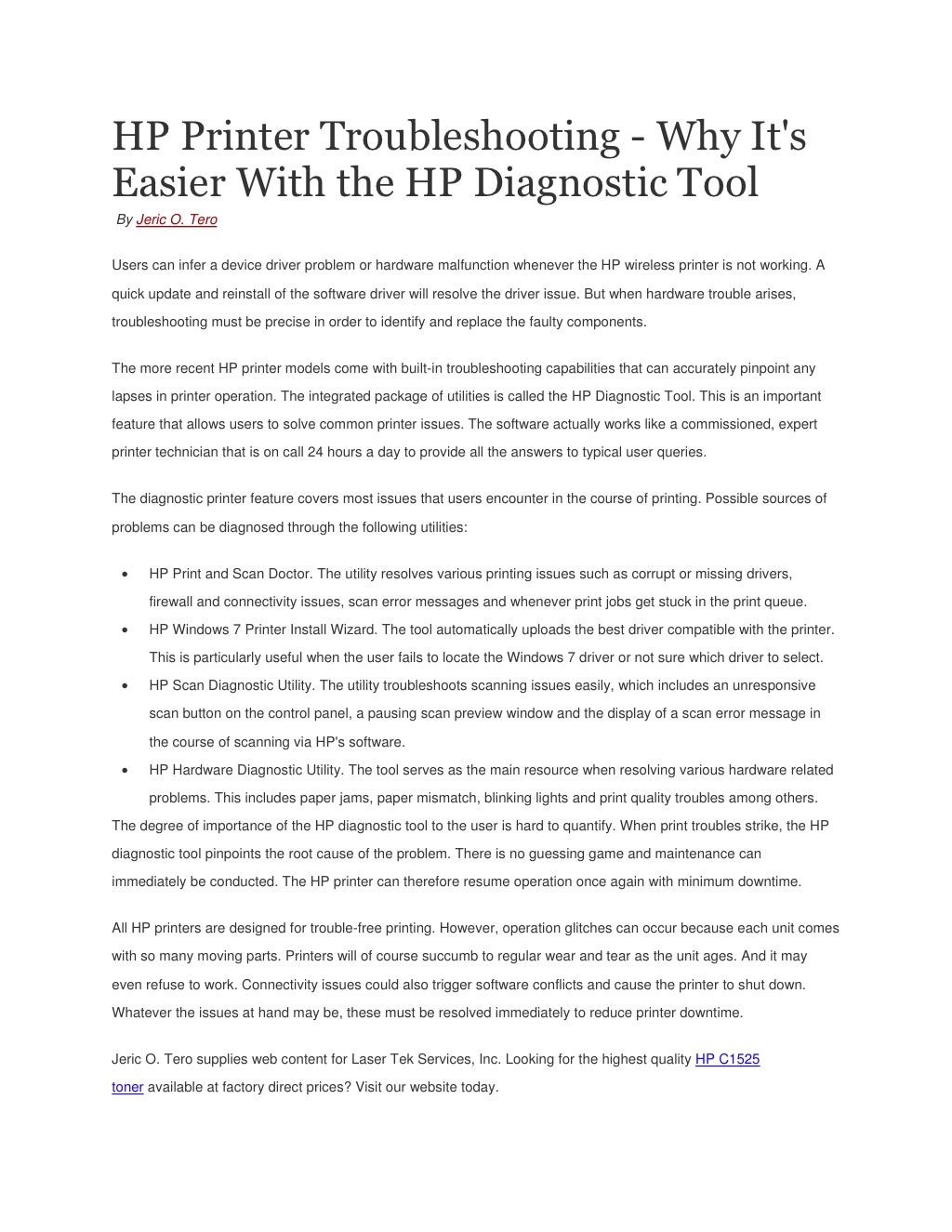 Hp printer troubleshooting why it's easier with the hp diagnostic tool