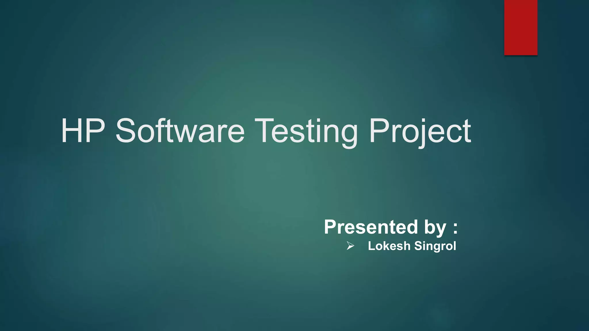 Testing Project Basic Ppt