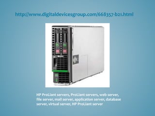 Hp pro liant server | PPTX