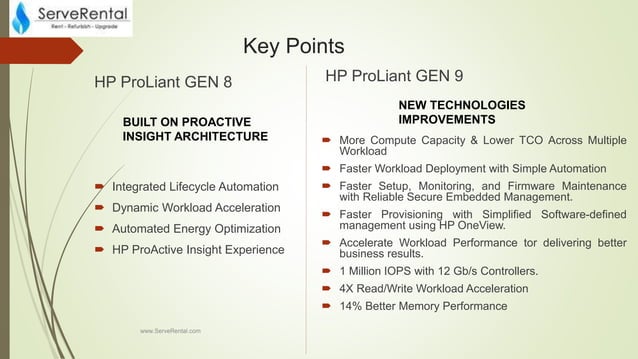 Hp proLiant servers | PPTX | Computing | Technology & Computing