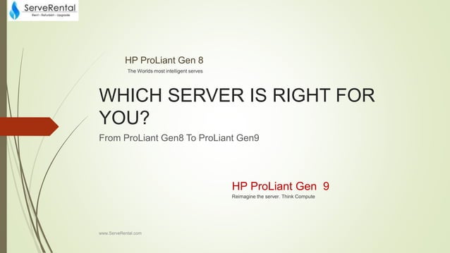 Hp proLiant servers | PPTX | Computing | Technology & Computing