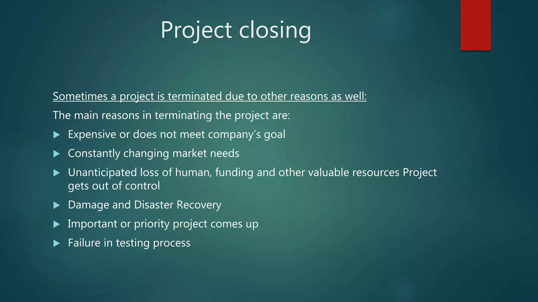 Project closing and methods | PPT