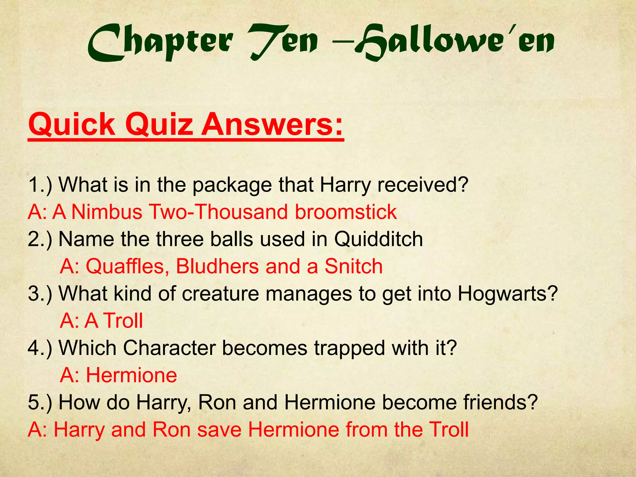Harry Potter Book 1 Quick Quizzes and Do Now Tasks | PPTX