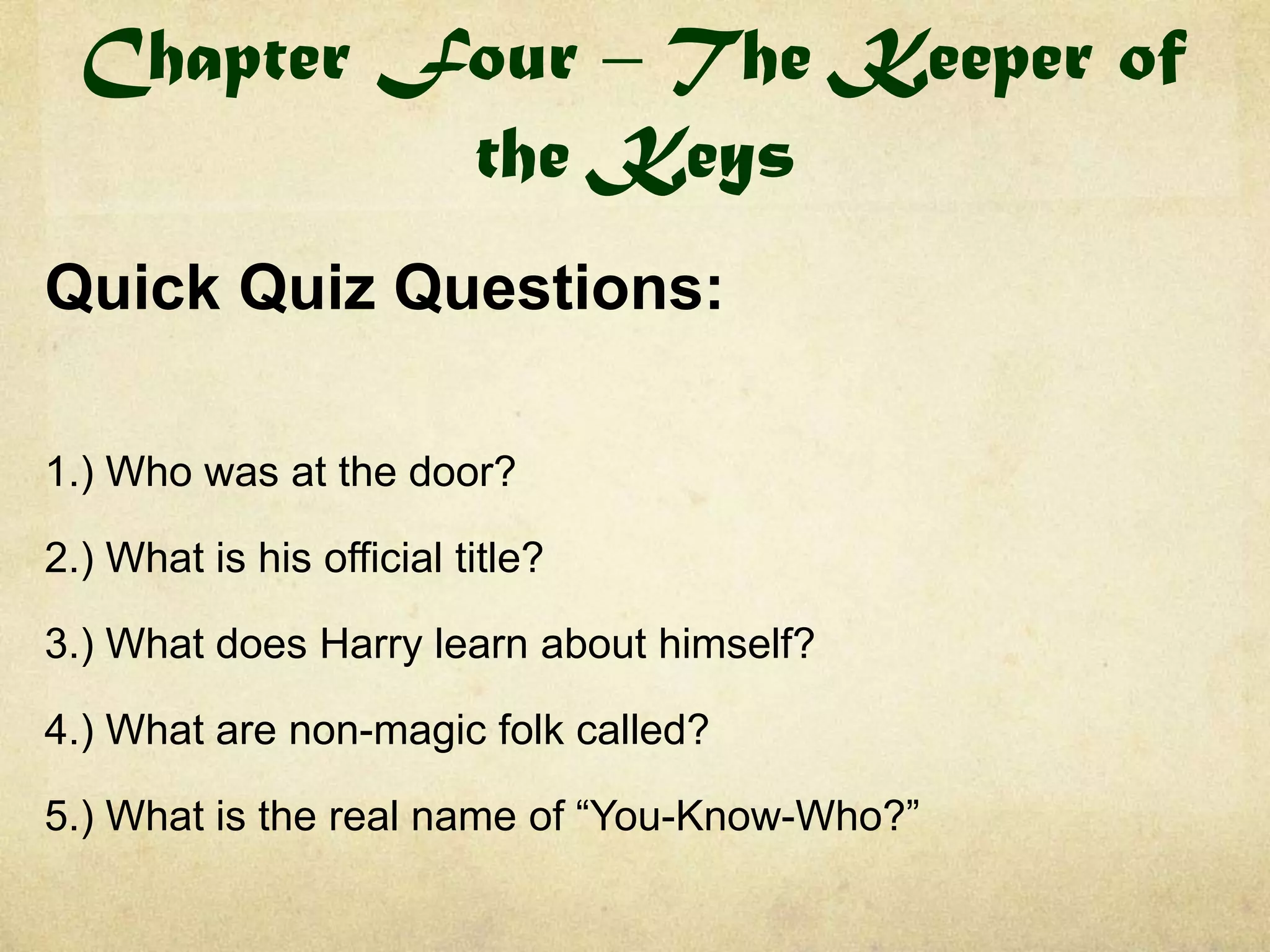 Harry Potter Book 1 Quick Quizzes and Do Now Tasks | PPTX