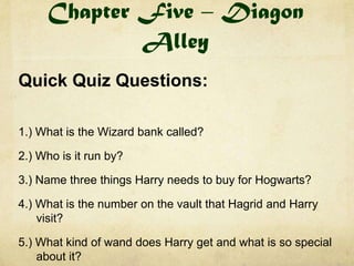 Harry Potter Book 1 Quick Quizzes and Do Now Tasks | PPTX