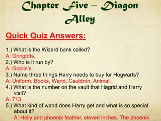Harry Potter Book 1 Quick Quizzes and Do Now Tasks | PPTX