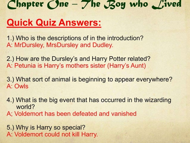 Harry Potter Book 1 Quick Quizzes and Do Now Tasks | PPTX