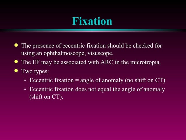 Eccentric Fixation | PPT