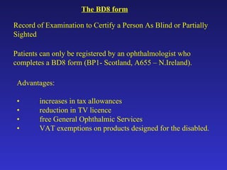 The Definitions and Demographics of low vision | PPT